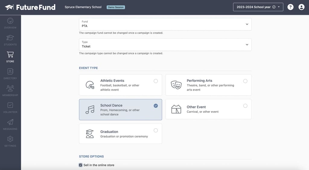 Using FutureFund for Ticketing - FutureFund